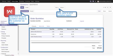 Odoo Pos Save Quotations Webkul