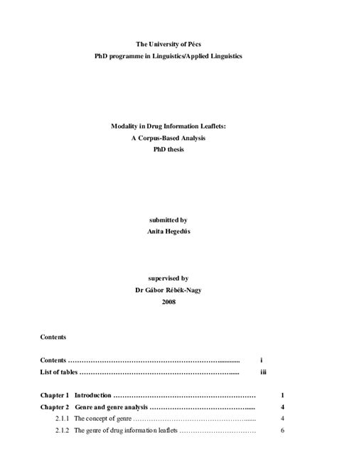 Pdf Modality In Drug Information Leaflets A Corpus Based Analysis