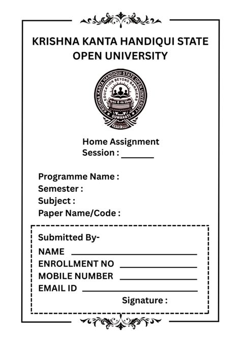 Kkhsou Assignment Front Page Pdf Download 2025 Updated Guide Ravi Publication