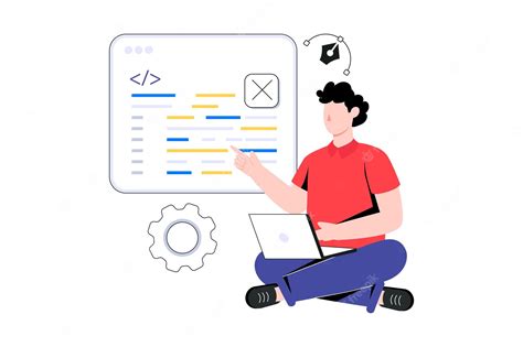 Premium Vector Web Developer Flat Style Design Vector Illustration