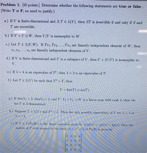 solved roblem 1 [10 points ] determine whether the