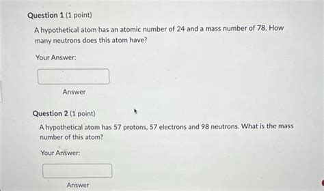 Solved A Hypothetical Atom Has An Atomic Number Of 24 And A