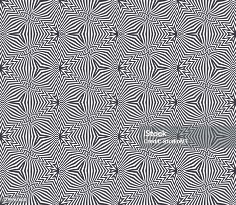 흑백 줄무늬 배경 착시와 매끄러운 패턴 간단한 그래픽 디자인 3d 벡터 그림입니다 0명에 대한 스톡 벡터 아트 및 기타 이미지 0명 3차원 형태 가리기 Istock