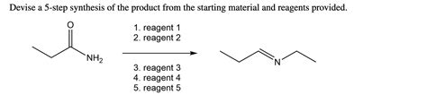 Solved Devise a 5-step synthesis of the product from the | Chegg.com