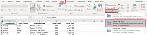 How To Freeze Top Row And First Column In Excel