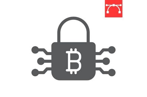 Bitcoin Encryption Glyph Icon Graphic By Fox Design · Creative Fabrica