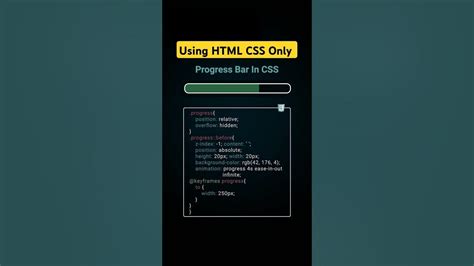 Animated Progress Bar In Css Shorts Shortsfeed Webdesign