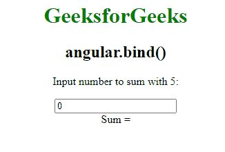 AngularJS Angular Bind Function GeeksforGeeks