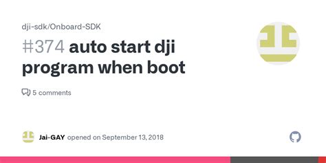 Auto Start Dji Program When Boot Issue Dji Sdk Onboard Sdk Github