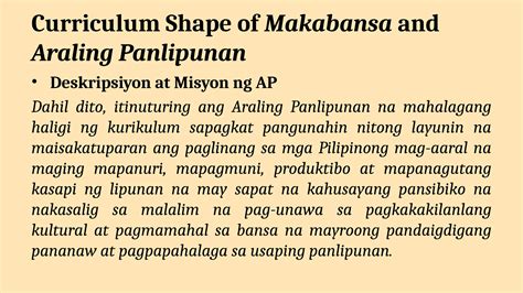 Matatag Curriculum Framework For Social Studies Pptx