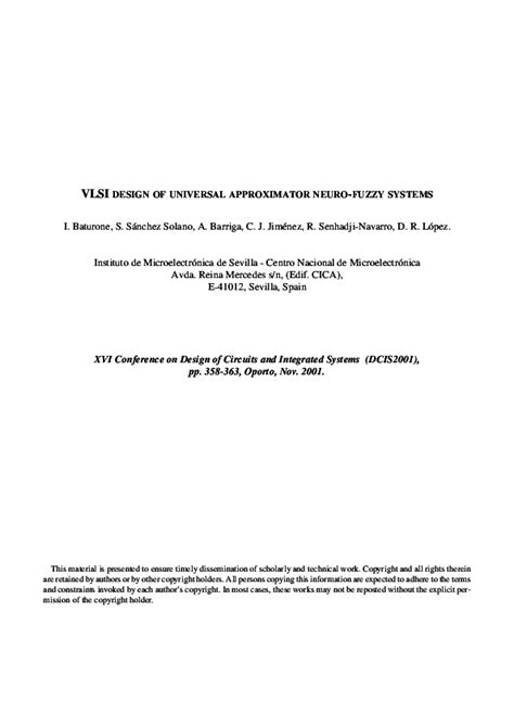 Pdf Vlsi Design Of Universal Approximator Neuro Fuzzy Systems