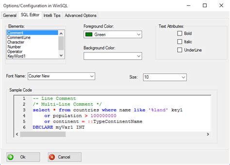 SQL Editor Tab