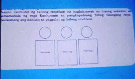 Anuto Gumuhit Ng Tatlong Emotikon Na Naglalarawan Sa Inyong Salooben Amamahala Ng Mga
