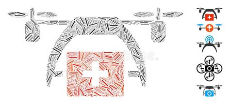 First Aid Drone Vector Mesh Wire Frame Model And Triangle Mosaic Icon Stock Vector