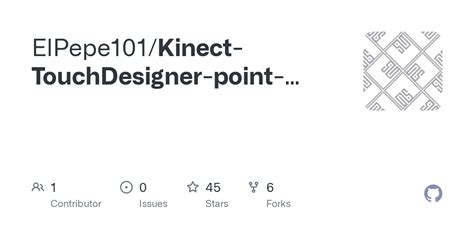 GitHub ElPepe Kinect TouchDesigner Point Cloud