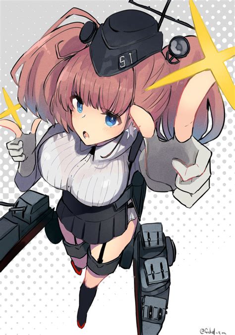 Safebooru Anchor Hair Ornament Arm Up Atlanta Kantai Collection