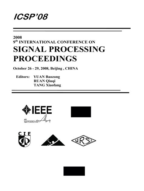 2008 9th International Conference On Signal Processing Proceedings Ieee Conference Publication