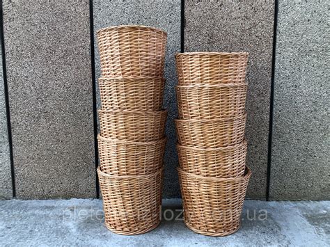 Корзина плетена із лози Кашпо D30хh30 см продаж ціна у Ужгороді