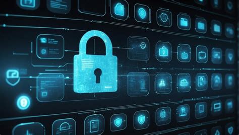 Locked Data Files Screen Displaying A Series Of File Icons Lock Symbol
