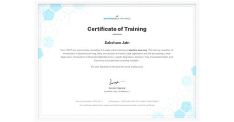 Saksham Jain On Linkedin Successfully Completed The Machine Learning Training From Internshala