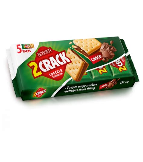 Крекер 2 CRACK з шоколадною начинкою