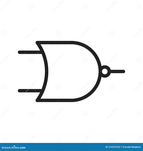 Nand Gate Tri State Electronic Symbol Of Open Switch Illustration Of