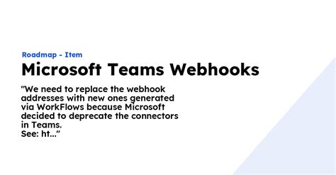 Microsoft Teams Webhooks Ploi Roadmap