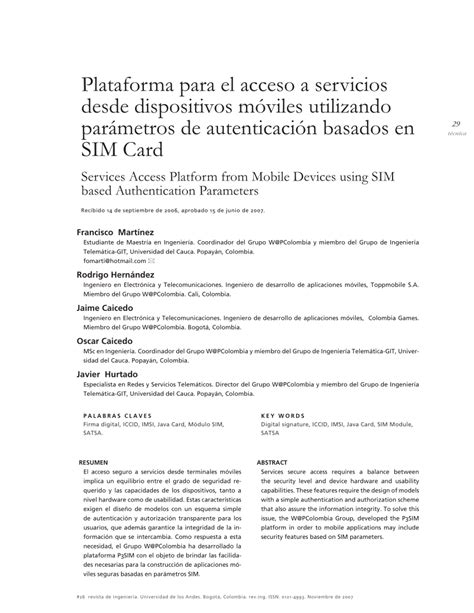 Pdf Services Access Platform From Mobile Devices Using Sim Based