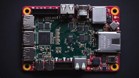 Premium Ai Image Raspberry Pi 5 Circuit Board On A Grey Slate Background Generated With Ai Tool