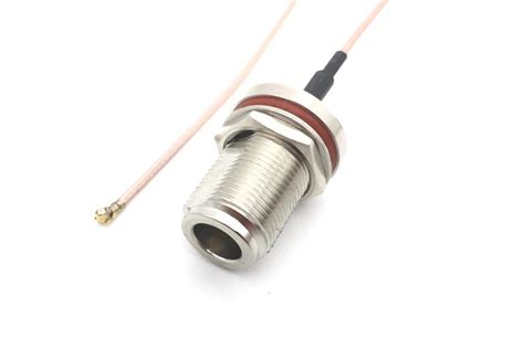 Rf N Type Female Bulkhead Connector With O Ring To Ipex U Fl Mhf