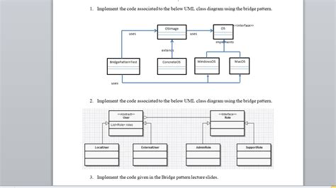 Solved 1 Implement The Code Associated To The Below Uml