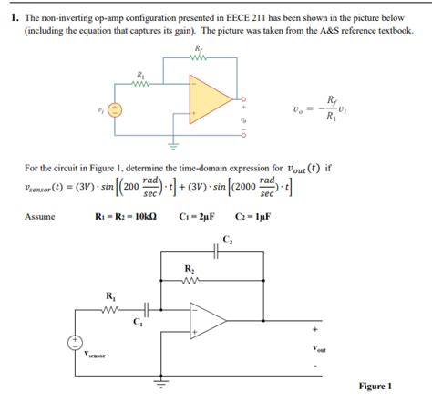 1 the non inverting op amp configuration presented in eece