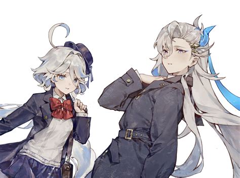 Furina And Neuvillette Genshin Impact Drawn By Xuemen Danbooru