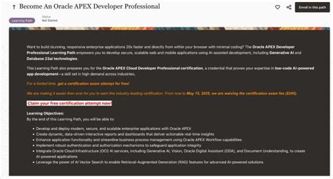 Curso E Certificação Oracle Apex Gratuitos Até 15 De Maio De 2025 Dsjq4naa