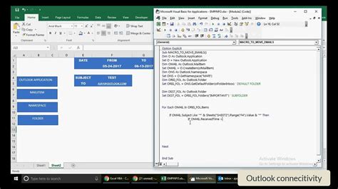 Excel Vba Outlook Automations Lecture4 Chapter13 English Language Youtube