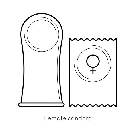 避妊方法 女性用コンドーム 女性用避妊アイコンセット 安全なセックス 病気の予防と避妊 妊娠の計画 白い背景に分離された平面ベクトルイラスト プレミアムベクター