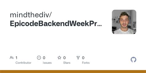 GitHub Mindthediv EpicodeBackendWeekProject1