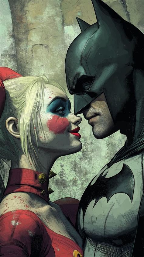 Batman In Love Intense Gaze With Harley Quinn In 2025 Harley Quinn