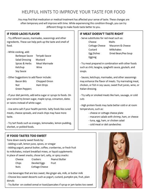 Helpful Hints To Improve Your Taste For Food Pdf Sauce Taste