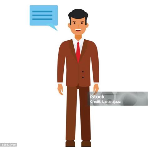 고립 된 흰색 배경 음성 만화 평면 벡터 일러스트 레이 션 개념으로 사업 서 개념에 대한 스톡 벡터 아트 및 기타 이미지 개념 경영자 교사 교육 관련 직업 Istock