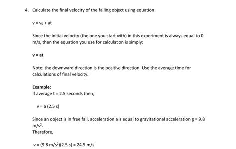 Solved In This Experiment You Will Drop An Object From Chegg Com