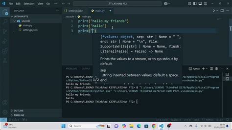 Python Part 2 Cara Menjalankan Python Di Vs Code Youtube