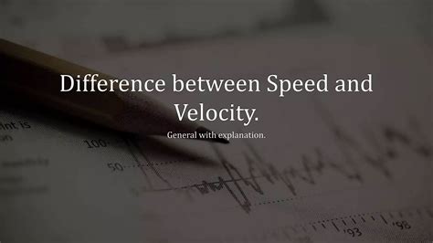 Difference Between Speed And Velocity Pptx