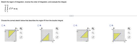 solved sketch the region of integration reverse the order