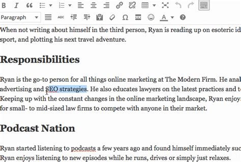 wordpress 101 creating hyperlinks the modern firm
