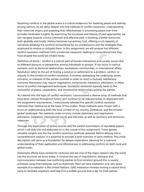 Nass Assignment Conflict Resolution Pdf Mediation Arbitration