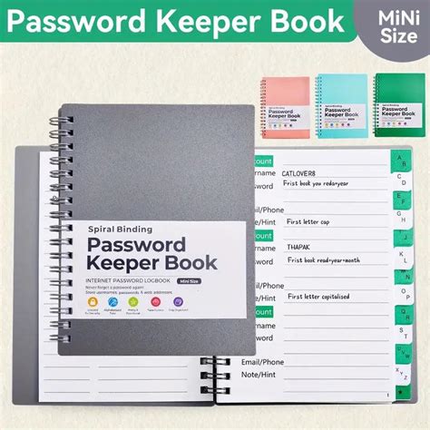 Password Keeper Book Mini Logbook Etsy