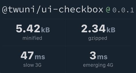 Twuniui Checkbox Bundlephobia