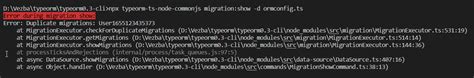 Migration Cli Commands Migrationshow Migrationrun Not Working · Issue 9104 · Typeorm