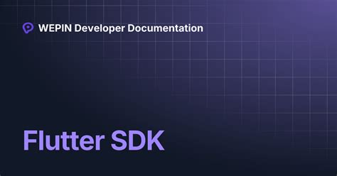 Flutter Sdk Wepin Developer Documentation